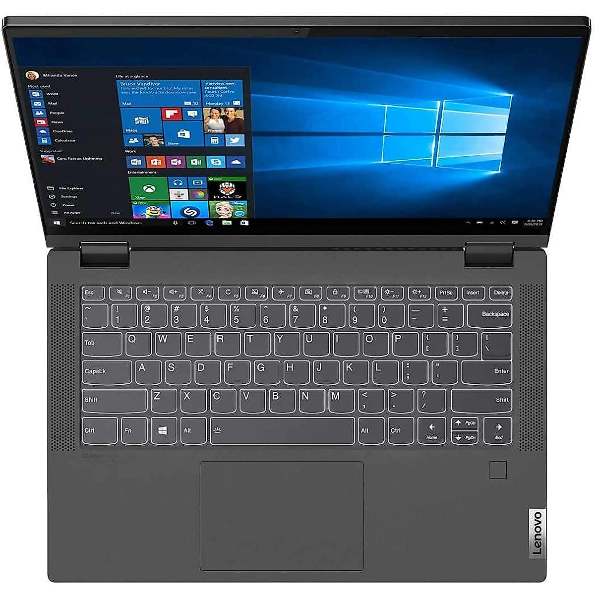 Lenovo IdeaPad Flex 5 2-in-1 Laptop, 14.0" FHD IPS Touch Screen, AMD Ryzen 7 4700U, Webcam, Backlit Keyboard, Fingerprint Reader, USB-C, HDMI, Windows 10 Home (8GB RAM | 512GB PCIe SSD)
