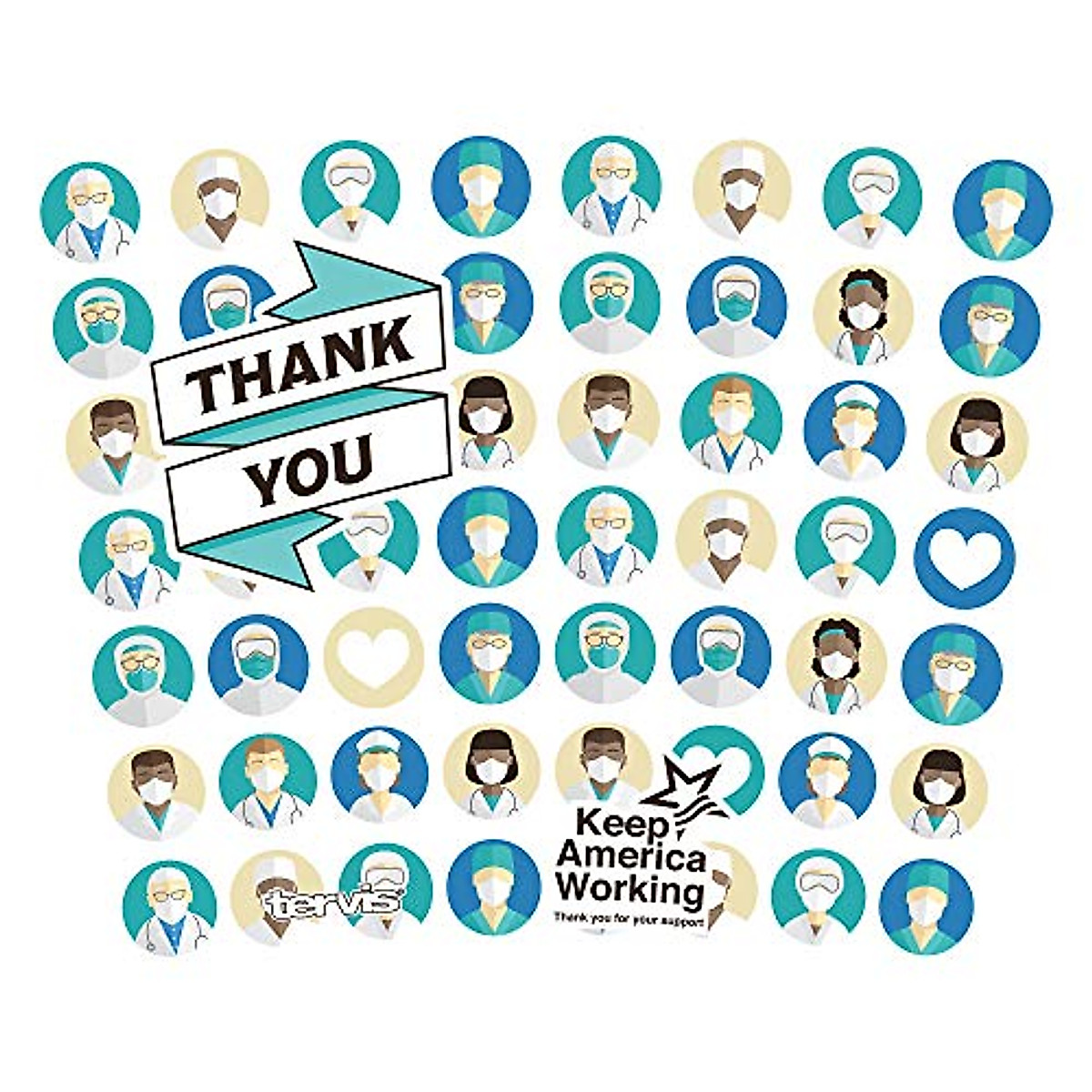 Tervis Healthcare Salute Insulated Tumbler 24oz Water Bottle Clear