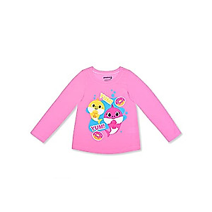Nickelodeon Baby Shark Girls Long Sleeve Shirt and Legging Pants Set for Infant and Toddler