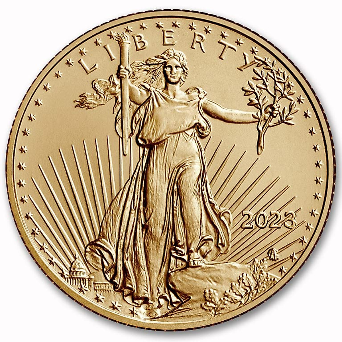 2023 1/4 oz American Eagle Gold Bullion Coin Brilliant Uncirculated with Original United States Mint Box and a Certificate of Authenticity $10 BU