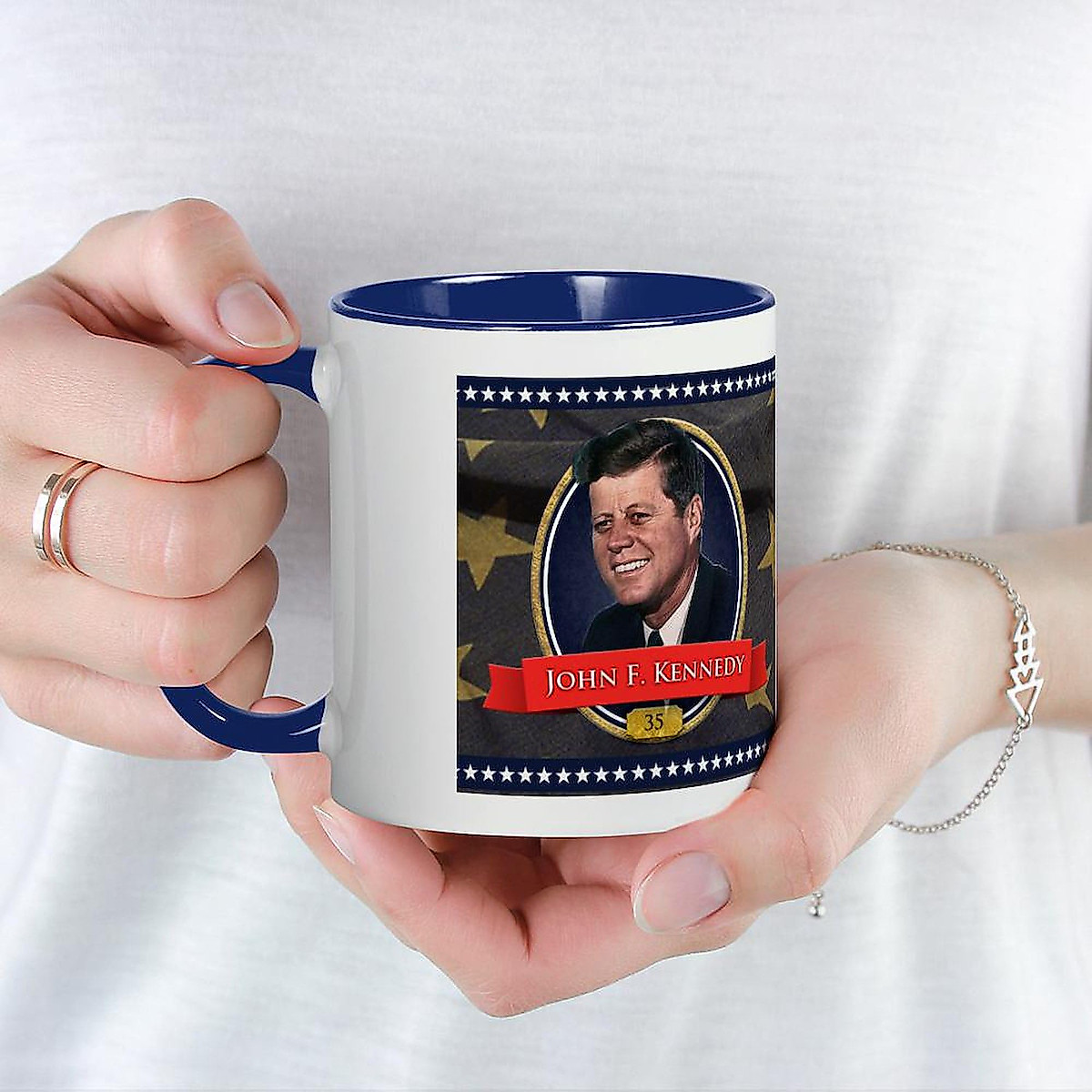 CafePress John F. Kennedy Historical Mugs Ceramic Coffee Mug, Tea Cup 11 oz