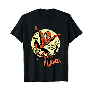 Marvel Spider-Man Moonlight Happy Halloween T-Shirt