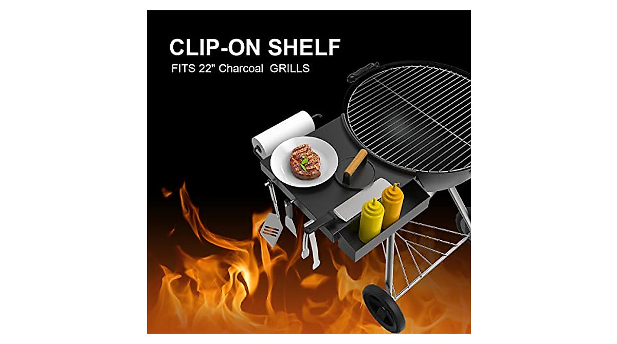 Grill Table Shelf for Weber 22" Kettle Grills