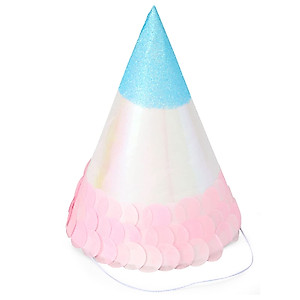 Bright Creations 50 Pack White Party Hats for Birthday - Blank Cone Hat for Painting, Crafts Supplies (6 in)