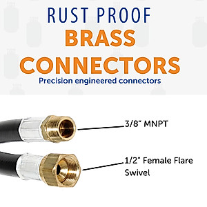 Flame King Auto Changeover LP Propane Gas Regulator Bundle With 48 Inch Hose