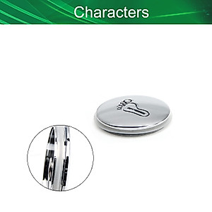 Yinpecly Metal Basin Sink Drain Stopper Zinc Alloy with Rubber 1.65 Diameter Silver Pop Up Push Button Drain Plug Anti-Clogging for Bathtub and Bathroom Kitchen Sink 1pcs