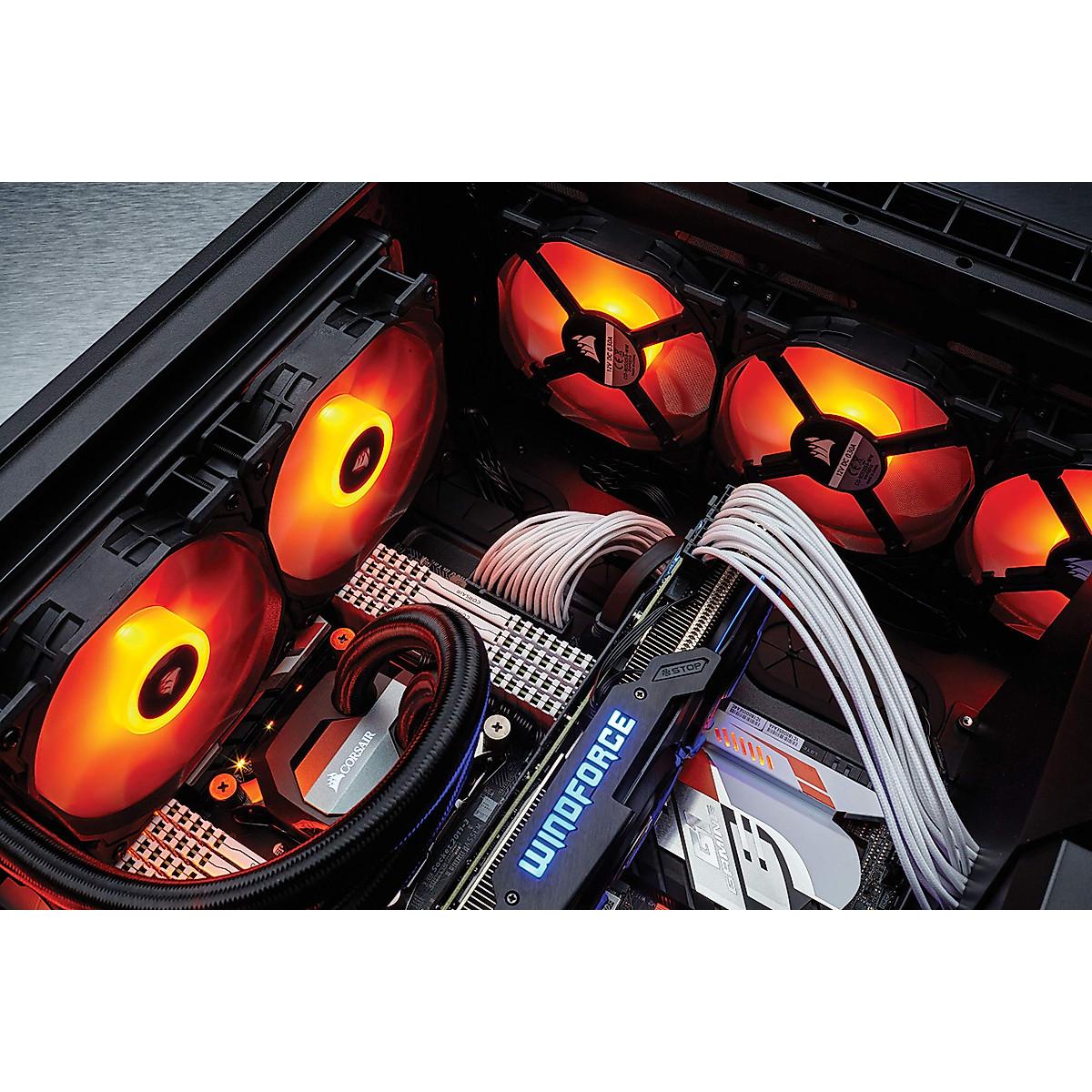 CORSAIR AF140 LED Low Noise Cooling Fan, Single Pack - Red,CO-9050086-WW