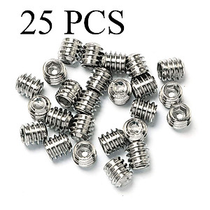 Pro Bamboo Kitchen 25pcs 1/4-20 x 1/4" Hexagon Hex Socket Set Screws 304 Stainless Steel Full Thread Cup Point Grub Screws