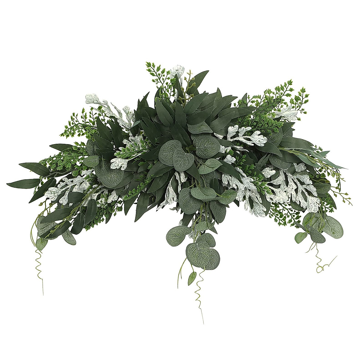MOOVGTP Artificial Eucalyptus Floral Swag, 23.6in Artificial Mixed Eucalyptus Leaves Swag Wedding Arch Flowers Front Door Decorative Swags for Wedding Arch Home Garden Decor