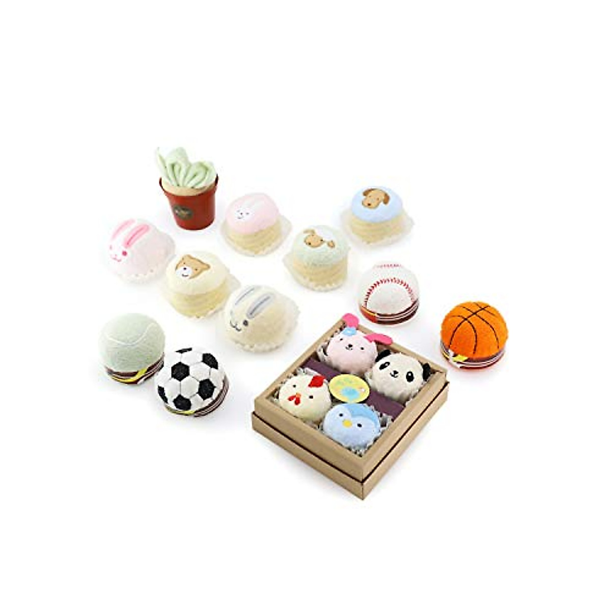 3D Colorful Towel 100% Cotton Cute Kids Washcloth Gift Set for Kids 8.7 x 9.5 inch (Chicken, Rabbit, Penguin, Panda)