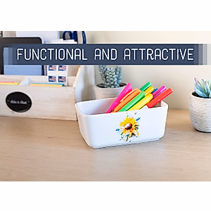 Nat & Jules Dean Crouser Ceramic Stoneware 1/2 Pound, 2 Sticks Butter Dish with Airtight Bamboo Lid & Knife, Kitchen Container Holder Refrigerator Storage Countertop Organization, Watercolor Sunflower