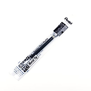 Pentel Refill Ink for BL60 EnerGel Liquid Gel Pen, 1.0mm, Metal Tip, Black Ink, Box of 12 (LR10-A-12)