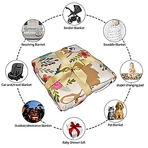 Corgi Baby Stuff Swaddle Blanket Corgi Gifts for Corgi Lovers Soft Newborn Wrap Baby Swaddling Blanket Cover Baby Throw Receiving Blankets Silky Breathable Stretchy Gifts for Boys Girls Infant Shower