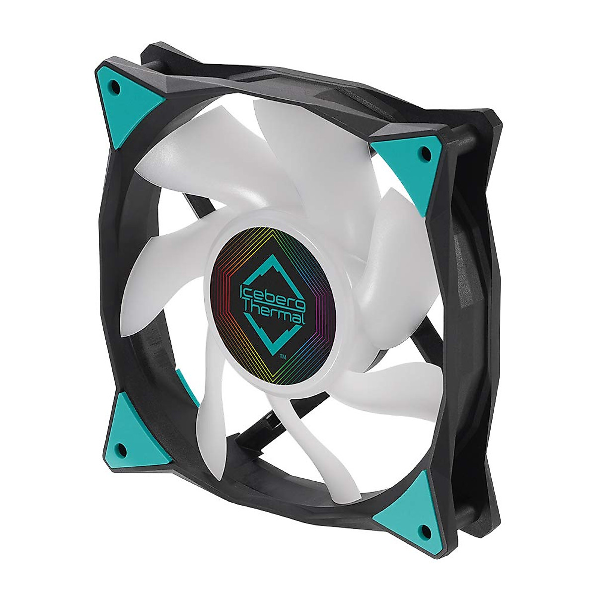 Iceberg Thermal IceGALE Addressable RGB 120mm PWM Dual Ball Bearing ARGB Case Fan ((3-Pack) Black)