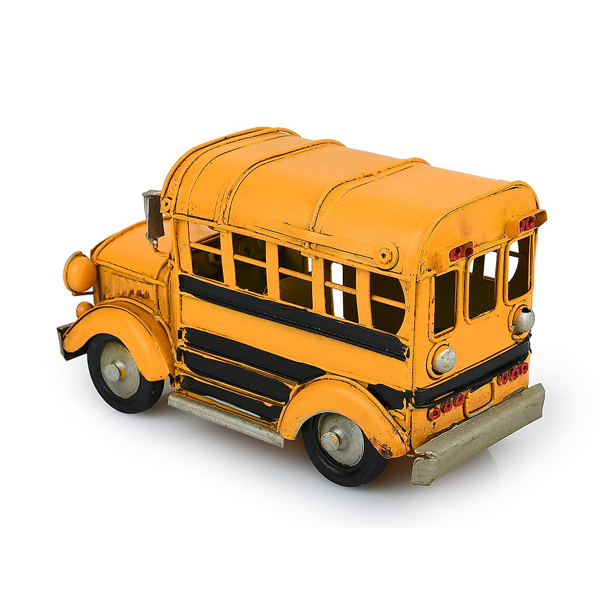 DS. DISTINCTIVE STYLE Handcrated Metal School Bus Retro Classic Vehicle Desk Decor