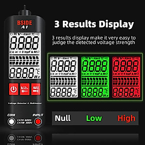 A1 Fully Automatic Anti-Burn Intelligent Digital Multimeter, Zero and Fire Wires Tester Non-Contact Voltage Tester, Fast Accurately Measures Voltage, Current, Conductor On/Off, Buzzer Alarm (1 Pack)