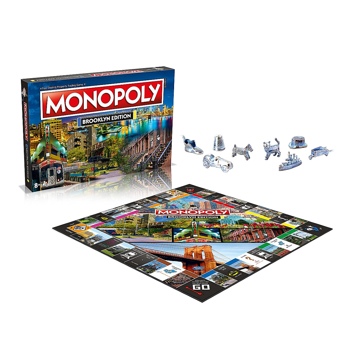 Monopoly Board Game - Brooklyn Edition: 2-6 Players Family Board Games for Kids and Adults, Board Games for Kids 8 and up, for Kids and Adults, Ideal for Game Night