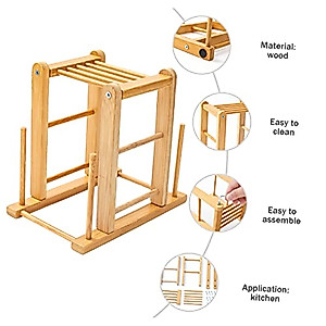 UPKOCH 1pc Knife Holder Dish Organizer Rack for Cabinet Dish Organizer for Cabinet Shelf Holders Cutlery Holders Without Knives Cutter Board Storage Rack Cutting Board Rack Wooden Tool