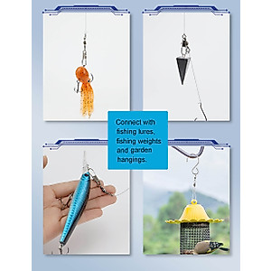 Beoccudo 210pcs Barrel Swivels with Snaps, Fishing Swivels Saltwater Freshwater Snap Connector