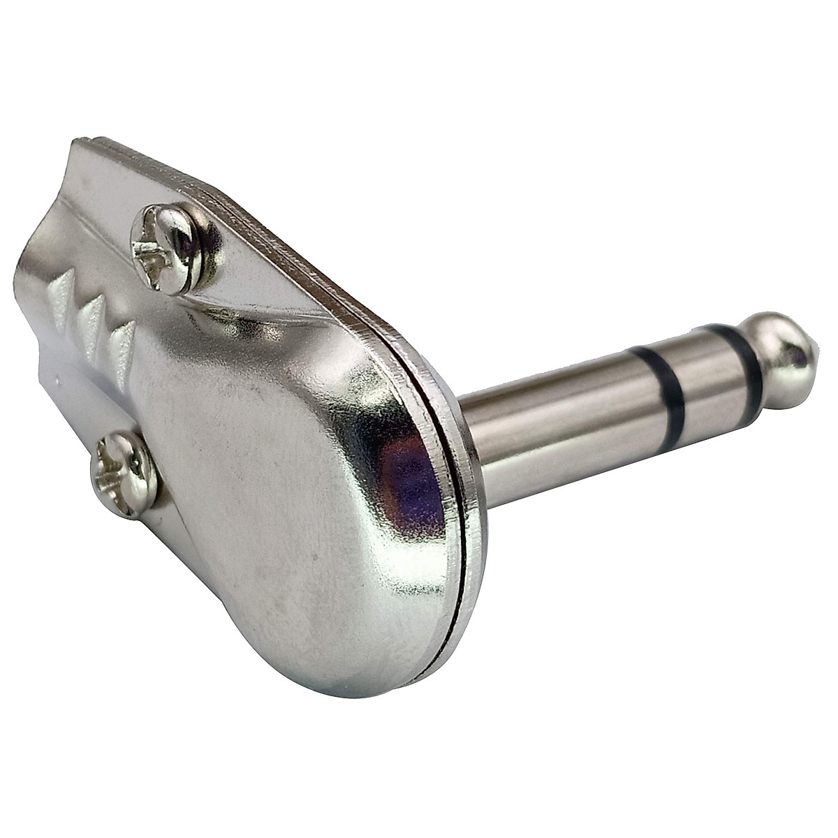 AAOTOKK Right Angle 6.35MM Adapter Golden Plated 90 Degree 3 Pole 6.35mm 1/4 Inch Stereo TRS Male Flat Pancake Style Plugs Connectors for Speaker,Patch Cable,Guitar(4 Pack/3 Pole)