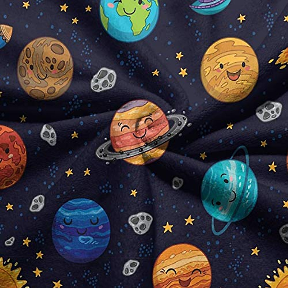 KiuLoam Childish Cute Solar System Hand Towel Ultra Soft Highly Absorbent Luxury Towels for Bathroom Gym Spa