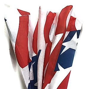 Rustic Pearl Collection Printed Tissue Paper for Gift Wrapping with Red, White & Blue Patriotic Flag Design, Decorative Tissue Paper - 24 Large Sheets, 20x30