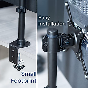 VIVO Ultra Wide Screen TV and Monitor Desk Mount, Adjustable Height and Tilt Stand for Screens up to 42 inches, Black, STAND-V101C