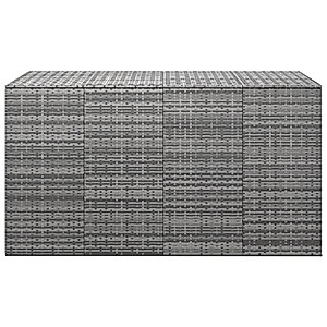 GOLINPEILO Outdoor Patio Garden Storage Box Large Deck Box PE Rattan Patio Storage Box Garden Storage Chest Container Storage Organizer Cabinet for Lawn Backyard,76.4" x 39.4" x 40.6" Gray