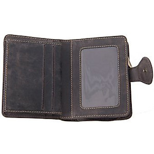 Visconti Hunter 715 Mens Bifold Wallet with Zippered Coin Purse in Oil Leather (Brown)