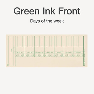 TOPS Time Cards, Weekly, 2-Sided, Named Days, 3-3/8" x 8-1/4", Manila, Green/Red Print, 500-Count (1260)