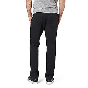 Dockers Men's Straight Fit Jean Cut All Seasons Tech Pants (Standard and Big & Tall), Black, 36W x 32L