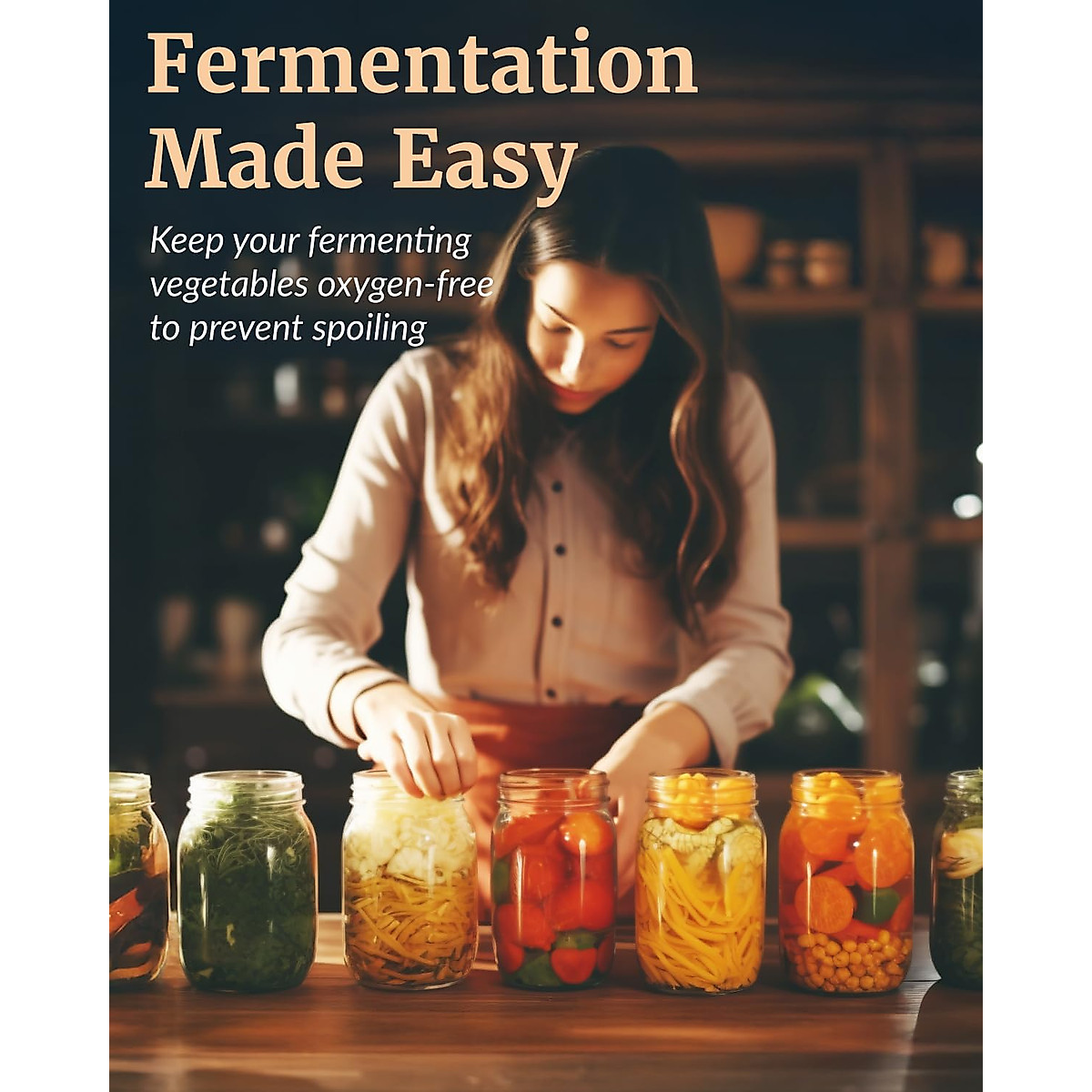 Mason Jar Fermentation Lids - Perfect Fermentation Kit for Wide Mouth Mason Jars (not included) - Make Delicious Sauerkraut & Kimchi, Airlocks for Fermenting Lids, Air Lock Fermenters - Set of 4