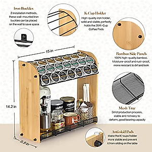 K Cup Holder Large Capacity Coffee Pod Holder Coffee Bar Accessories and Cup Storage Organizer Save Space for Home Office Kitchen Counter Organizer(at Least 49 Coffee Pods)