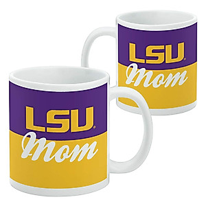 GRAPHICS & MORE LSU Mom Ceramic Coffee Mug, Novelty Gift Mugs for Coffee, Tea and Hot Drinks, 11oz, White