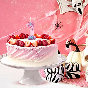 Spider Number Candle, Pink Spider Candle Spider Web Candle Spider Birthday Candles Number Cake Topper Spider Birthday Decorations for Girls Boys Birthday Party Halloween Decor (1)