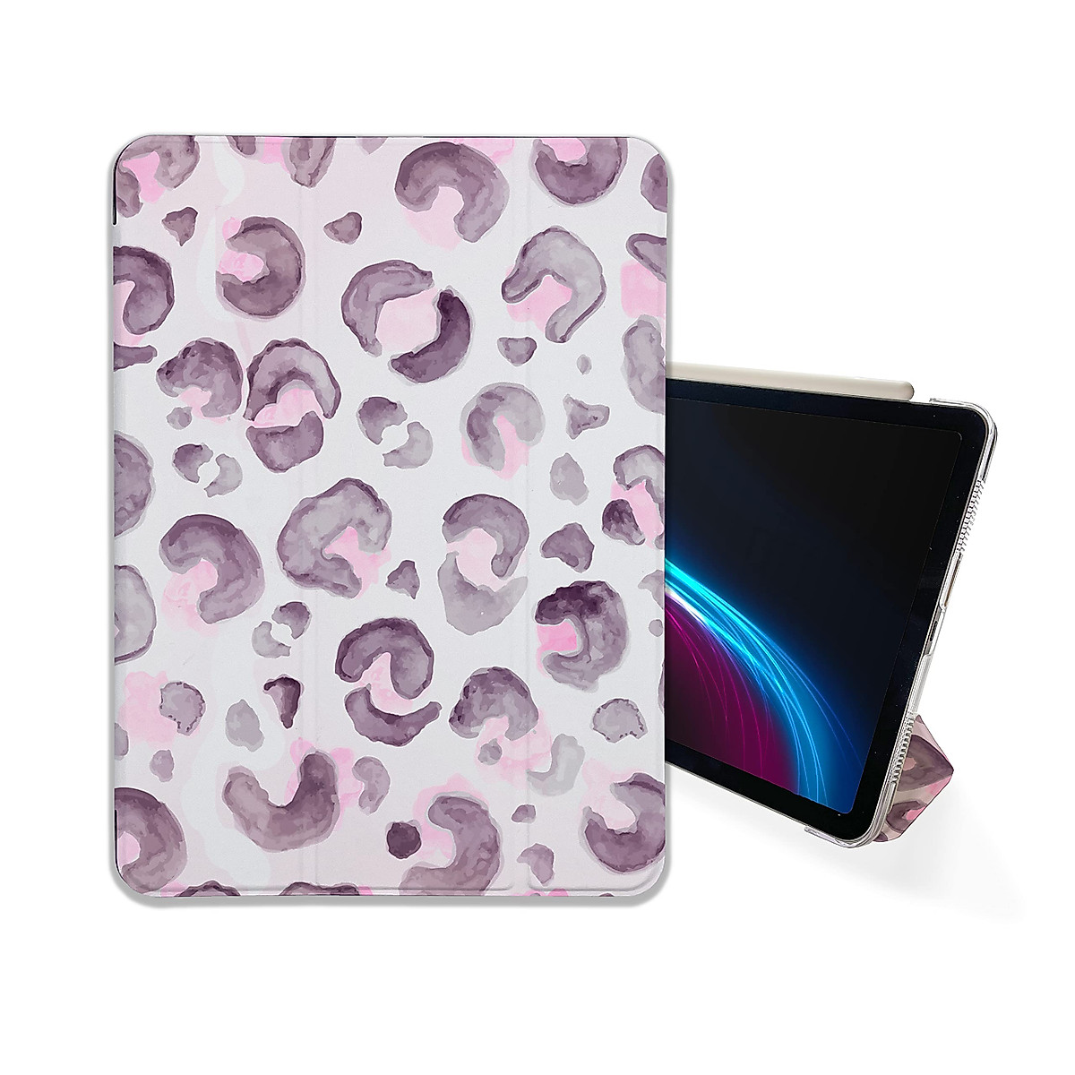 Pink Leopard Cheetah Animal case Compatible with iPad Mini Air Pro 7.9 8.3 9.7 10.2 10.9 11 12.9 inch Pattern Cover New 2022 2021 Trifold Stand 3 4 5 6 7 8 9 Generation 263 (12.9 iPad Pro 3/4/5 gen)