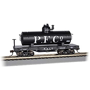 Bachmann Trains - Old-Time Tank Car - Wheeling & Lake Erie #129 - HO Scale,Silver