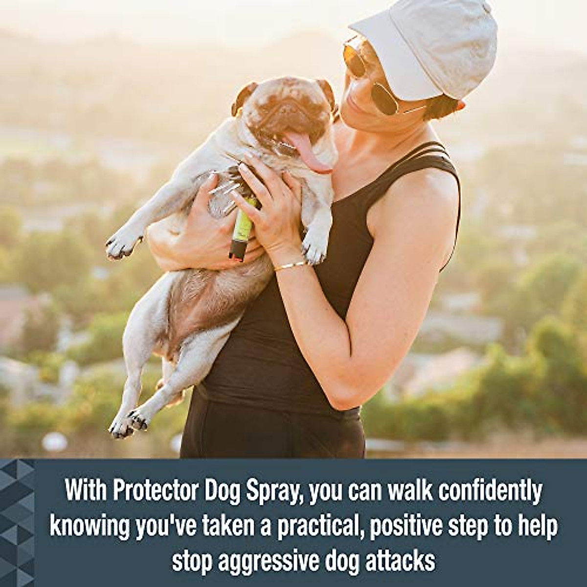 SABRE RED SABRE Protector Dog Spray with Key Ring, 14 Bursts, 12-Foot (4-Meter) Range, Humane Dog Attack Deterrent, Maximum Strength Allowed By EPA