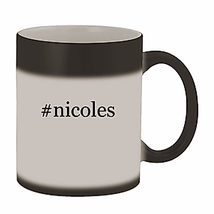 Knick Knack Gifts #nicoles - 11oz Hashtag Magic Color Changing Mug, Matte Black