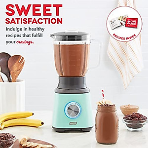 Dash Quest 50 oz Countertop Kitchen Blender, Professional Heavy Duty High Speed Processor and Mixer, Aqua