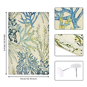 Breling Green Print Linen Elastic Recliner Chair Headrest Covers with Water Resistant Feature (2 Pieces)