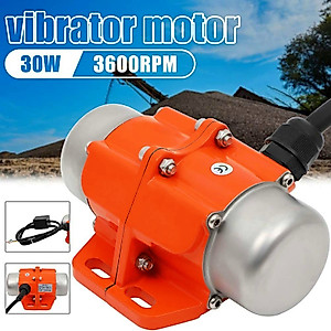30W Concrete Vibrator Vibration Motor, 110V 3600rpm Waterproof Vibrating Motor Aluminum Alloy Case Vibrating Motor Vibrating Motor Single Phase for Shaker Table…