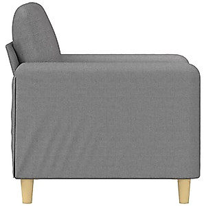 WHOPBXGAD Sofa Chair,Living Room Sofas, upholstered Sofas for Living Rooms, bedrooms, Offices and Apartments,Light Gray 23.6" Fabric