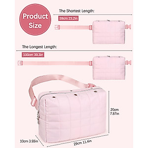 Aeelike Yarn Waist Bag, Portable Yarn Crossbody Bag Small Yarn Storage Bag for Holding Yarn Crochet Hooks Knitting Needles, Lightweight & Easy to Carry Yarn Bag, Pink