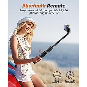 62" Phone Tripod & Selfie Stick, Tripod for iPhone with Remote, All-in-1 Cell Phone Stand, Portable, Lightweight Extendable for Selfies Video Recording Vlog, Compatible with iPhone Android