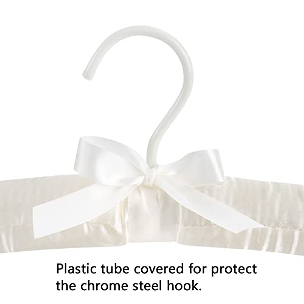 Tosnail 12 Pack Satin Padded Hangers Foam Padded Hangers Dress Hangers - Pink, Blue, Green, Ivory