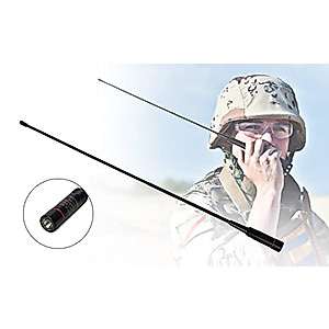 TWAYRDIO 15.4-Inch Whip Antenna, SMA Male Antenna, Dual Band 2m/70cm Handheld Radio Antenna Replacement for Yaesu Vertex VX-110 VX-150 VX-6R TYT TH-UV88 MD-UV380 MD-2017 Two Way Radio, Pack of 2