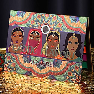 UCANBE EXOTIC FLAVORS Neon Eyeshadow Makeup Palette - 48 Colorful High Pigmented - Rainbow Matte Shimmer Glitter Eye Shadow Make Up Pallet Gift Set