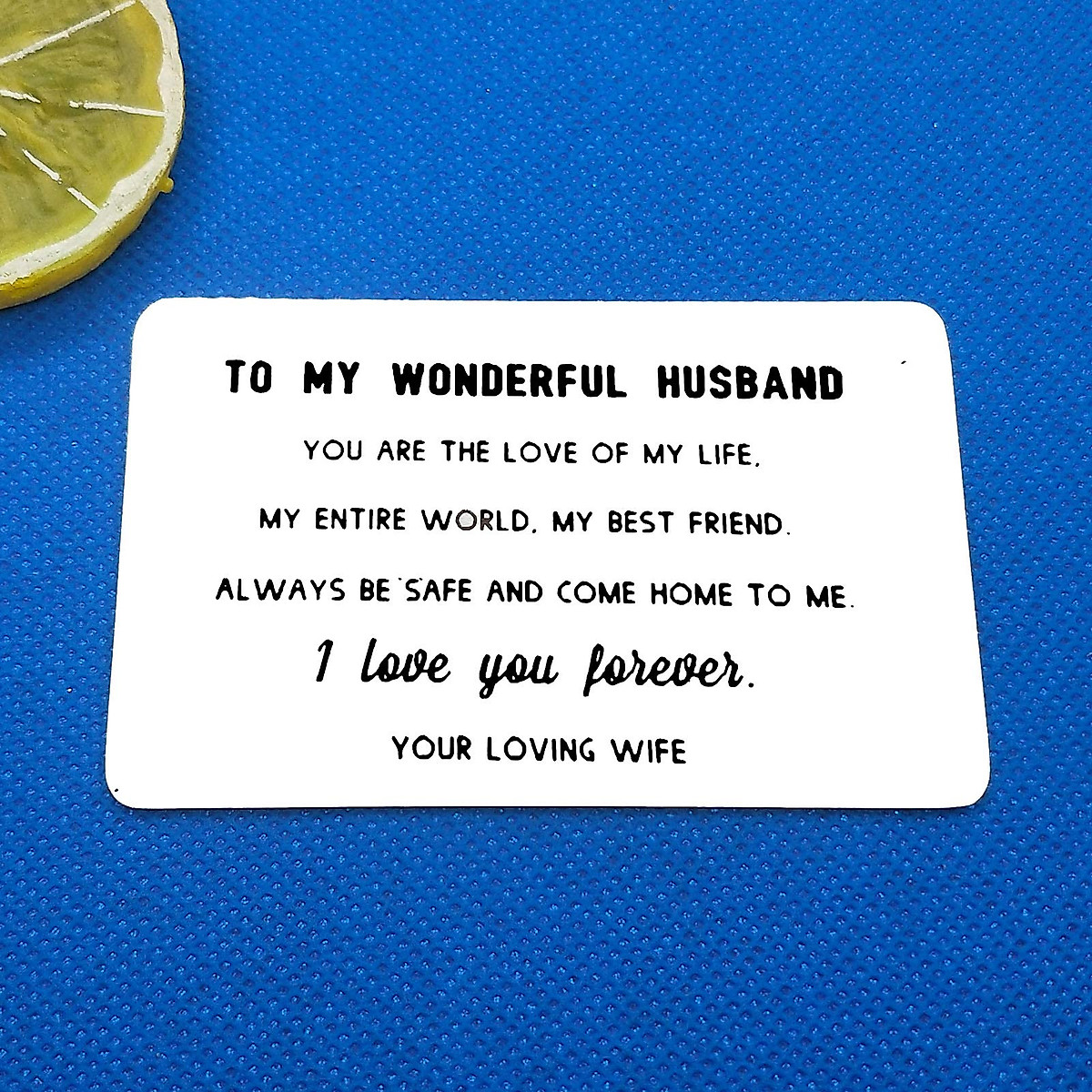 Engraved Wallet Insert Card for Husband Wedding Gifts from Wife I Love You Wallet Card for Men Valentines for Husband Christmas Birthday Gifts for Husband Him, Always be safe and come home to me