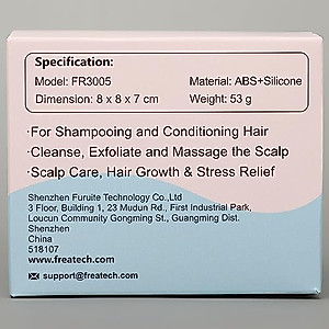 FREATECH 2-Pack Hair Scalp Massager Shampoo Brush, Shower Hair Brush with Long & Flexible Silicone Bristles for Scalp Scrub, Head Massage and Hair Growth, Dandruff Comb Scalp Scrubber Exfoliator